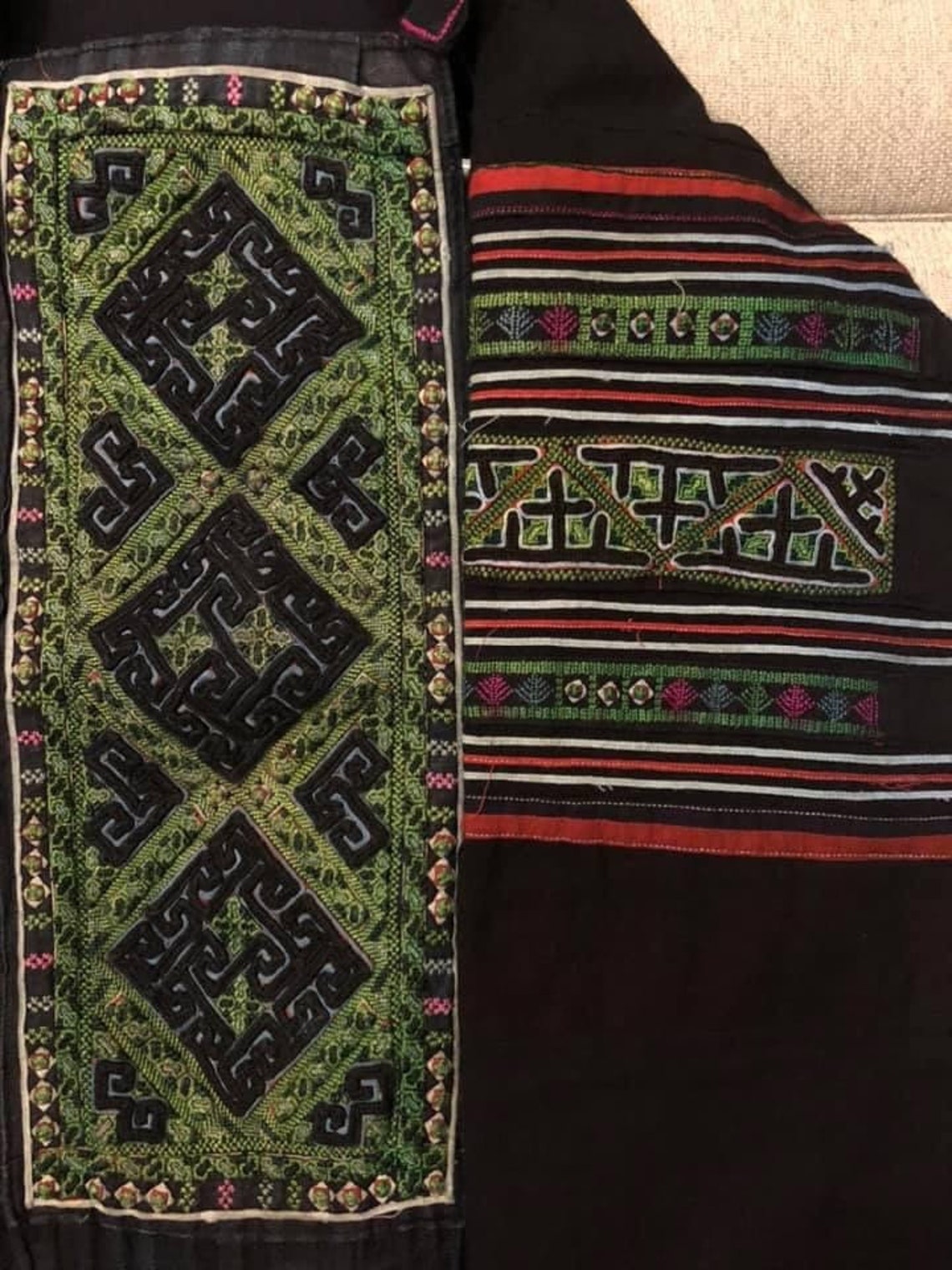 Beautiful Hmong Vietnamese of Sapa Jacket and Sash - Etsy