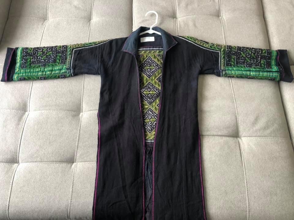 Beautiful Black Hmong Vietnamese of Sapa Jacket and Sash - Etsy