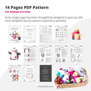 PDF Duck, Penguin & Parrot Toy Sewing Pattern - Etsy