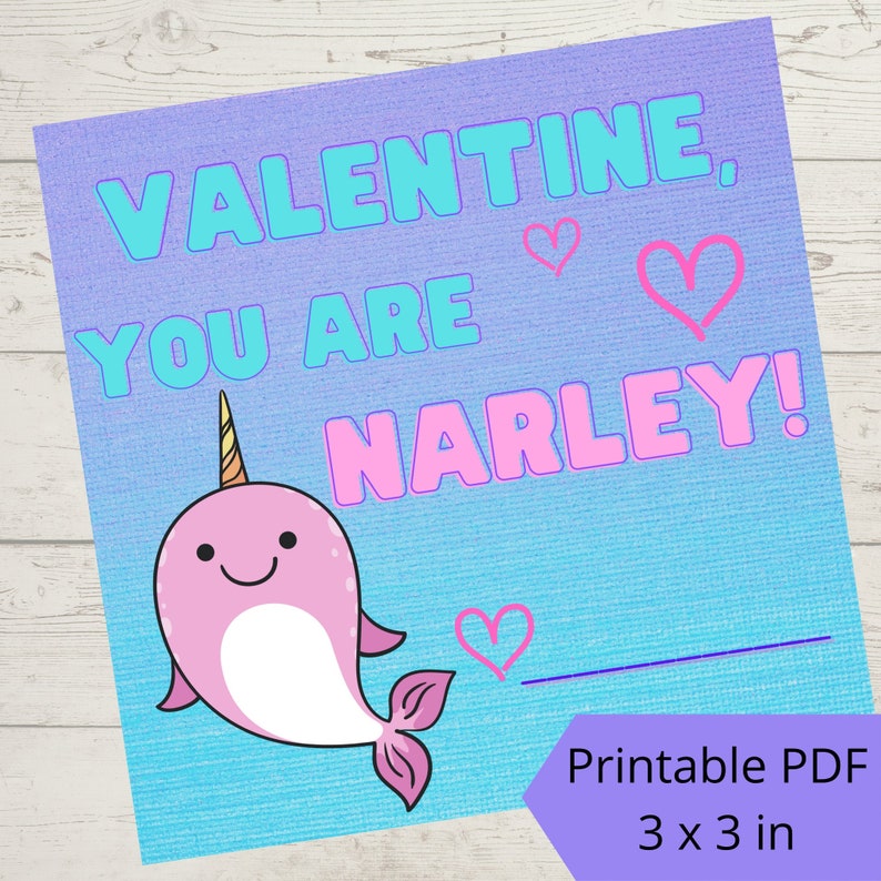 NARWHAL VALENTINE - Etsy