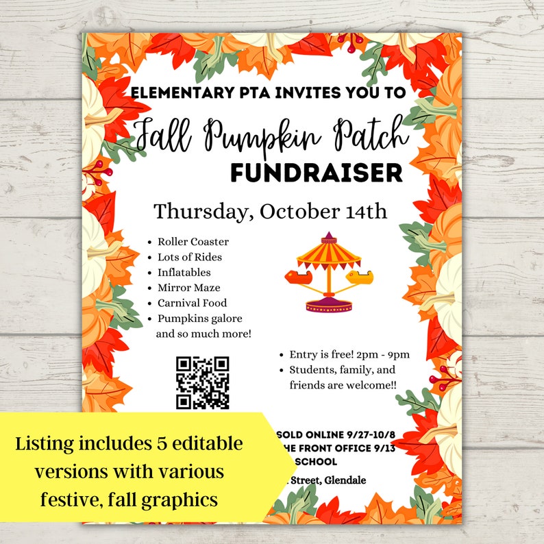 Fall Fundraiser Flyer - Etsy