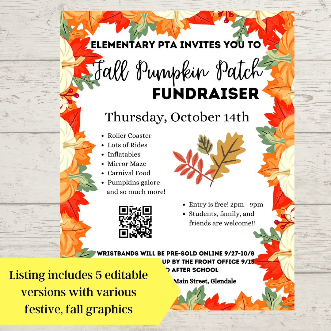 Fall Fundraiser Flyer - Etsy