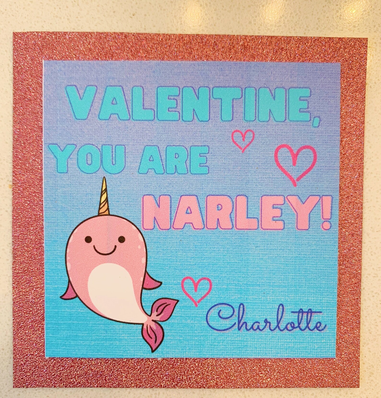 NARWHAL VALENTINE - Etsy