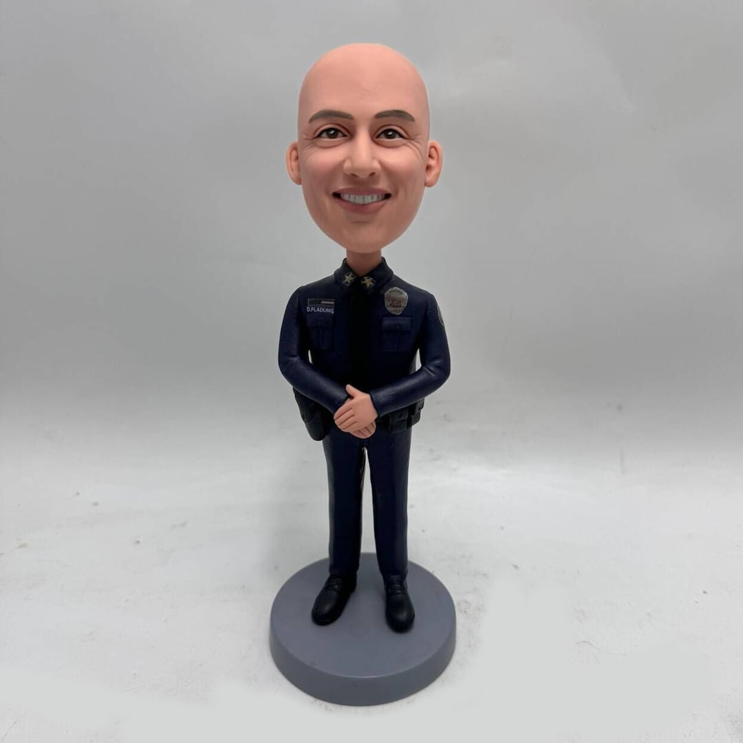 Custom Bobbleheads Policeman for Father, Personalized Police Officer ...