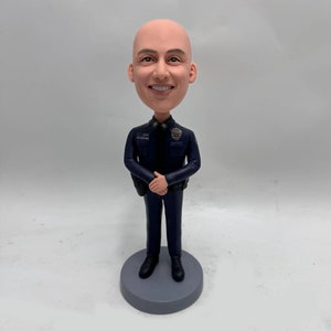 Personalized Polymer Clay Figurine,custom Policeman Bobblehead, - Etsy