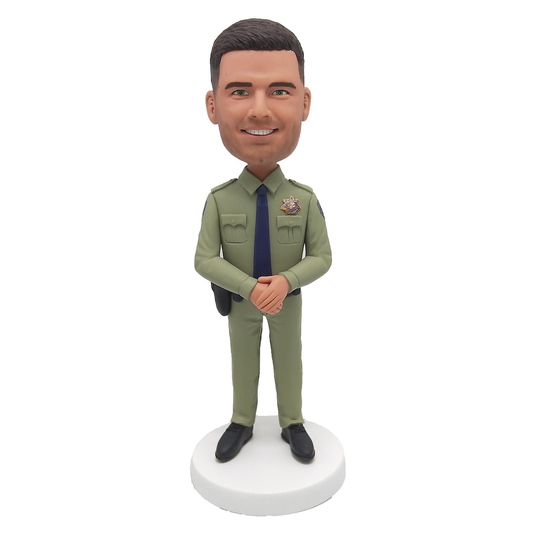 Custom Sheriff Bobblehead Personalized Police Badge Uniform Fun ...