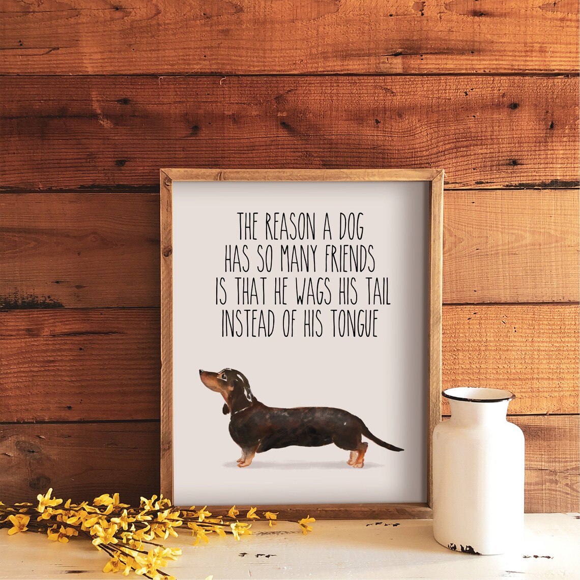 Dashound Dog Gossip 8 X 10 Inch Instant Digital Download Printable Wall ...