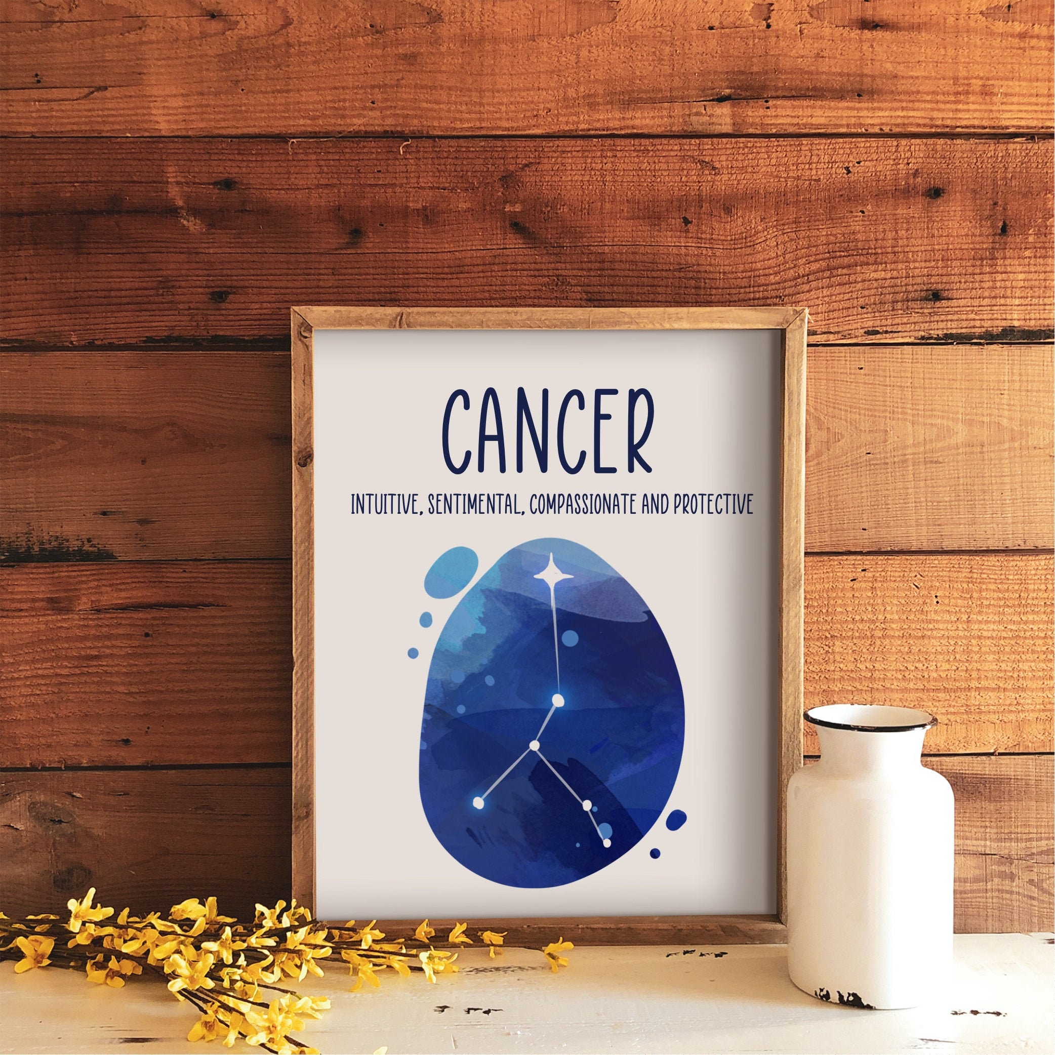 Cancer Zodiac Sign 8 X 10 Inch Instant Digital Download Printable Wall ...