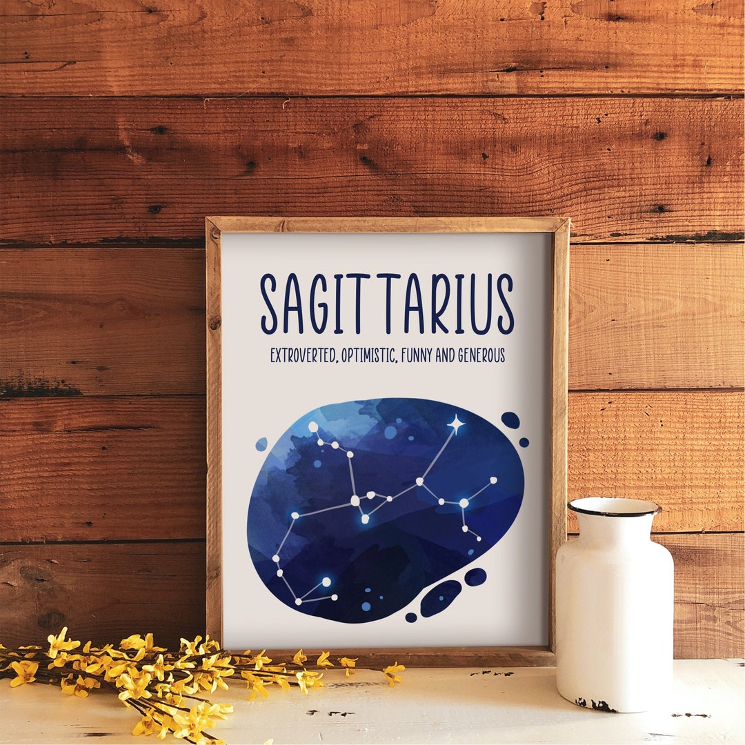 Sagittarius Zodiac Sign 8 X 10 Inch Instant Digital Download Printable ...