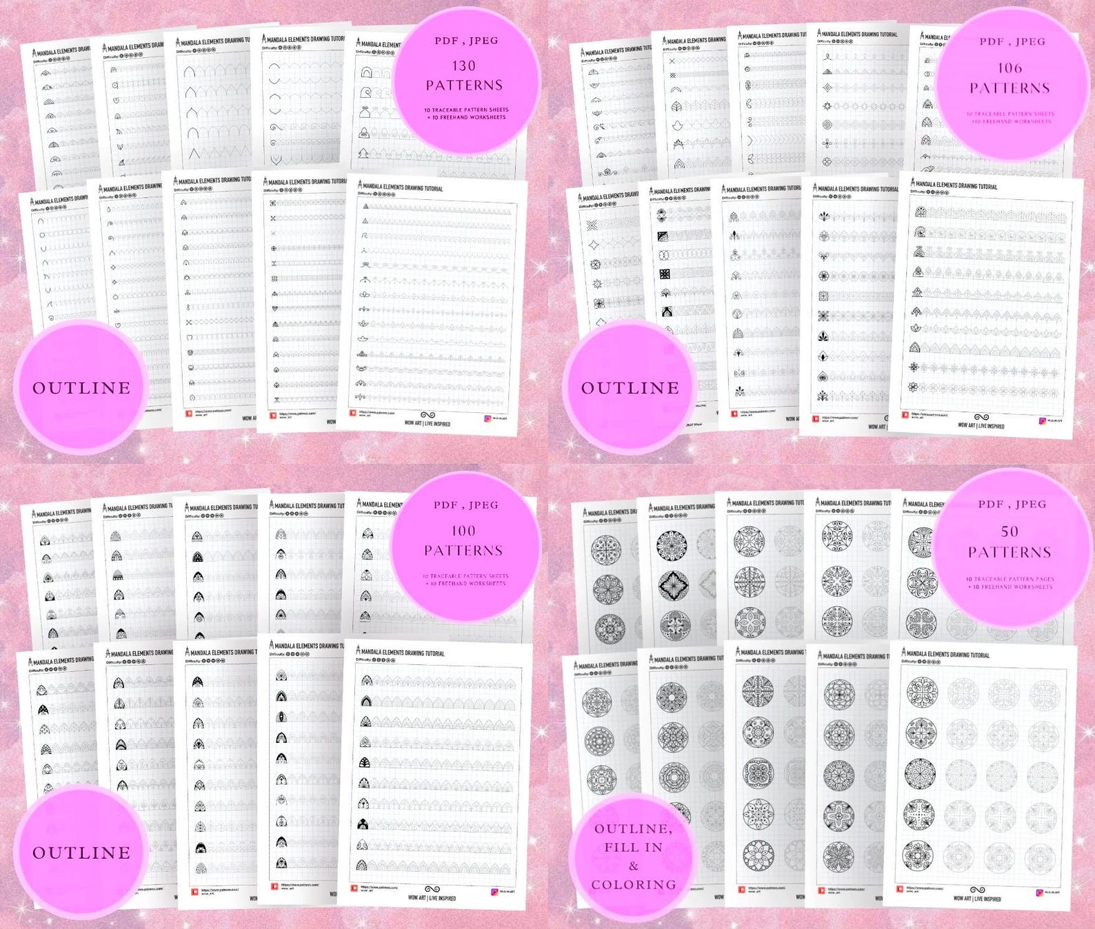 ALL 22 Sets of Patterns and Training Sheets in One Bundle! Pdf,jpeg ...