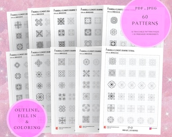 Flower Doodle Tutorials, Floral Step by Step Doodles, Learn How to ...