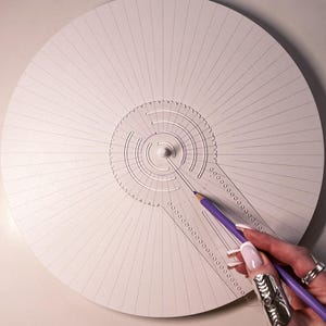 Mandala WOW Ruler 3-in-1 Compass + Protractor + Ruler, Dot Mandala Tool ...
