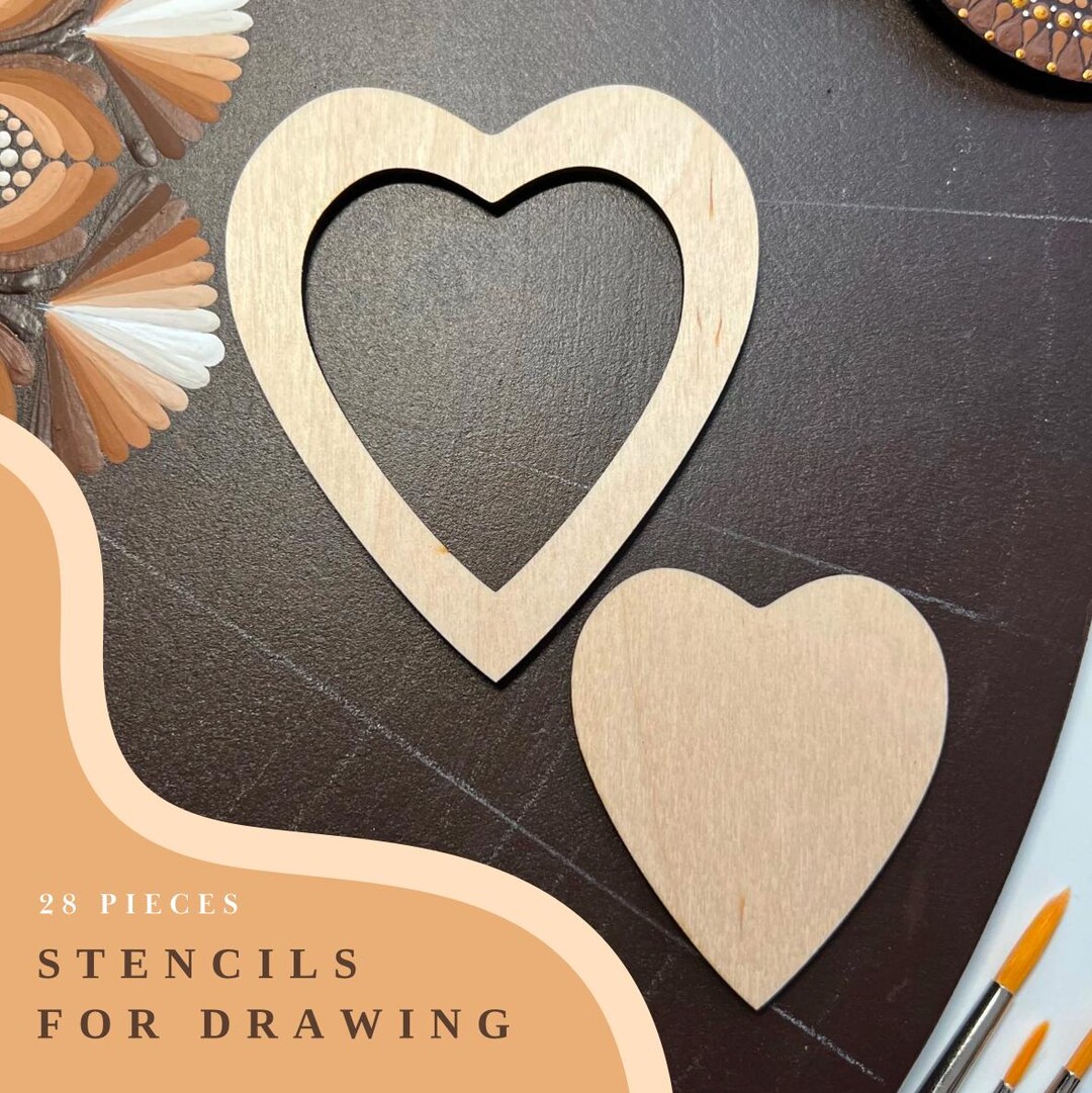 Stencils for Drawing, Dot Art Tools, Wooden Shapes, Mandala Art ...
