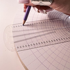 Mandala WOW Ruler 3-in-1 Compass + Protractor + Ruler, Dot Mandala Tool ...