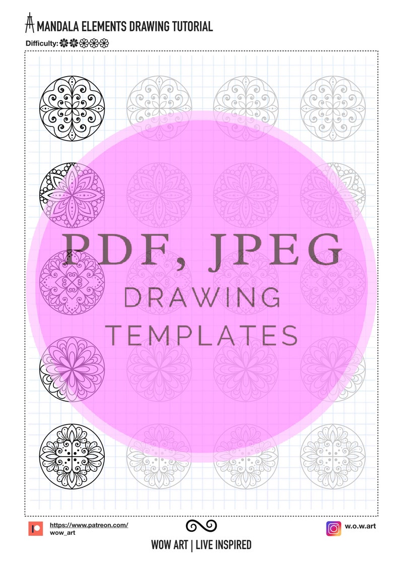 9. Simple Central Patterns Training Sheets! Pdf/jpeg. Mandala Art ...