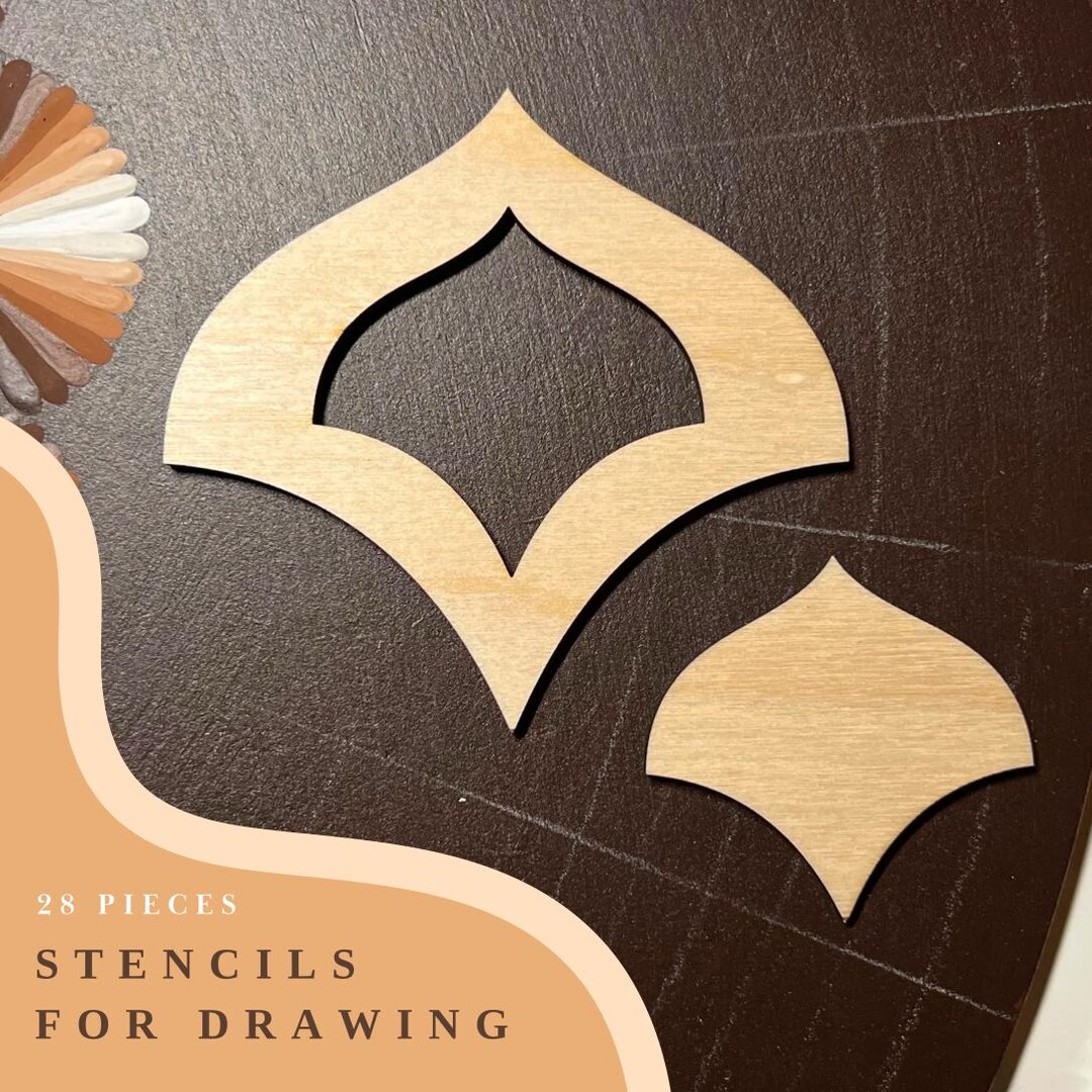 Stencils for Drawing, Dot Art Tools, Wooden Shapes, Mandala Art ...