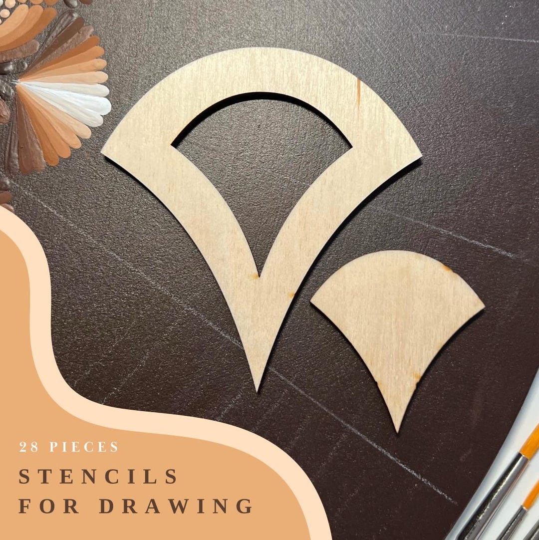 Stencils for Drawing, Dot Art Tools, Wooden Shapes, Mandala Art ...