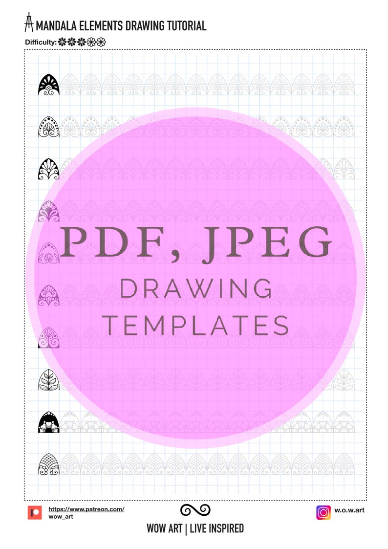 5.basic Patterns Training Sheets! Pdf,jpeg. Mandala Art, Ornaments ...