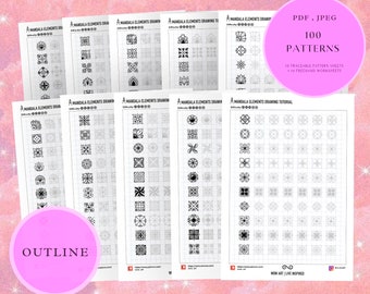 14.mosaic Patterns Training Sheets Pdf,jpeg. Mandala Art, Ornaments ...