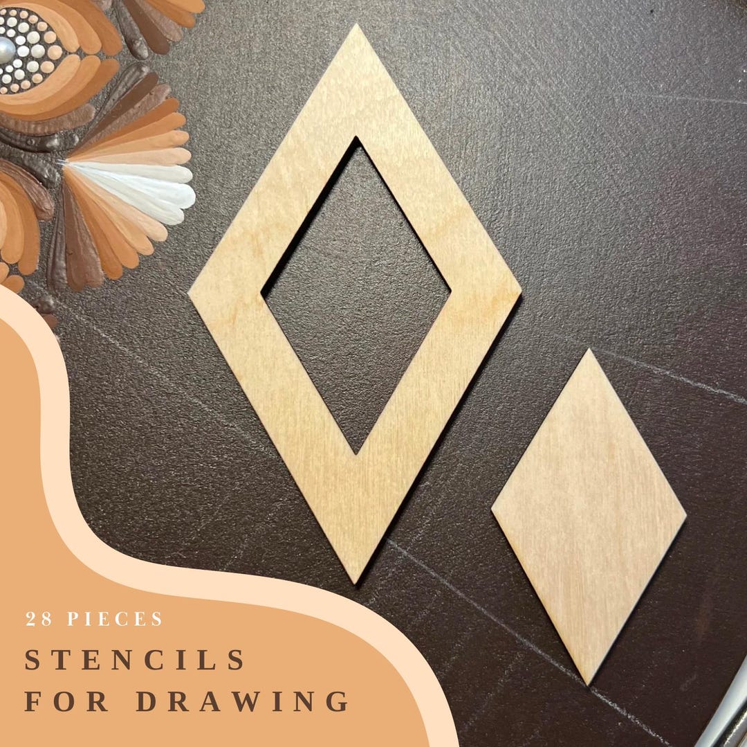 Stencils for Drawing, Dot Art Tools, Wooden Shapes, Mandala Art ...
