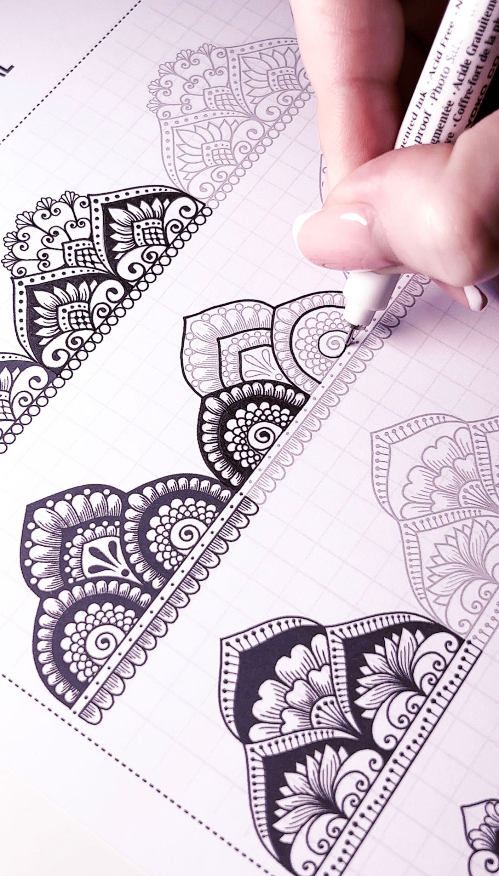 8.multi-row Patterns Training Sheets Pdf,jpeg. Mandala Art, Ornaments ...