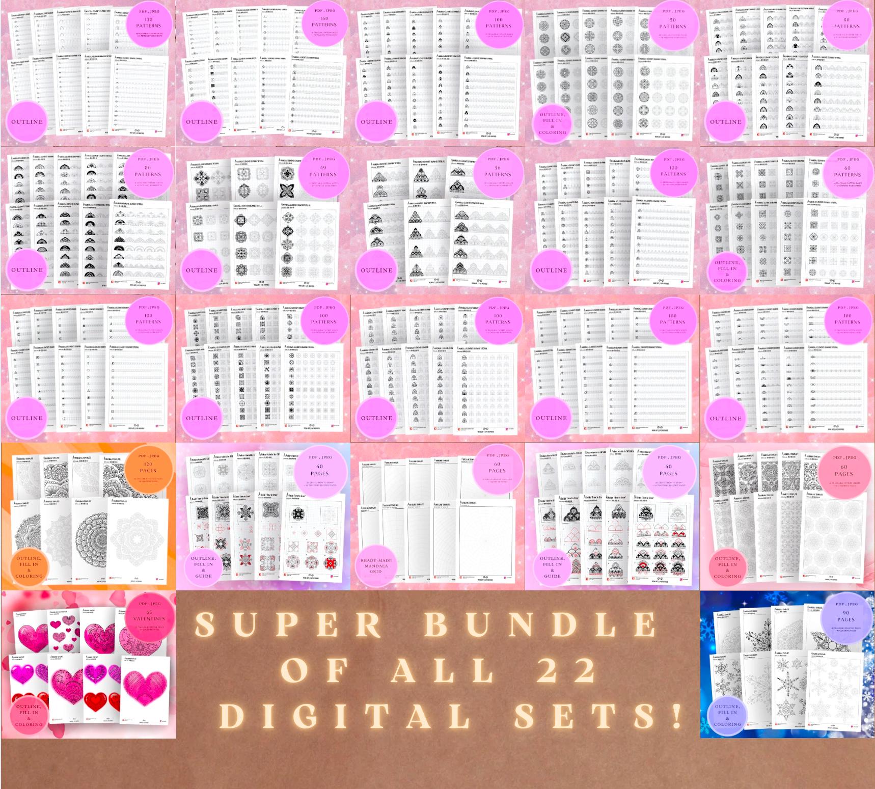 ALL 22 Sets of Patterns and Training Sheets in One Bundle! Pdf,jpeg ...