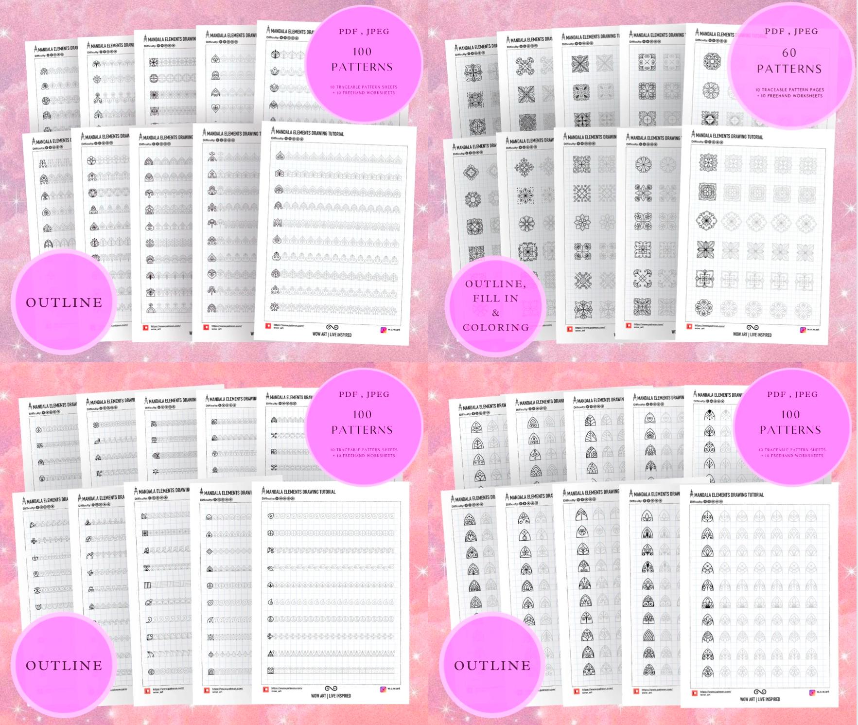 ALL 22 Sets of Patterns and Training Sheets in One Bundle! Pdf,jpeg ...