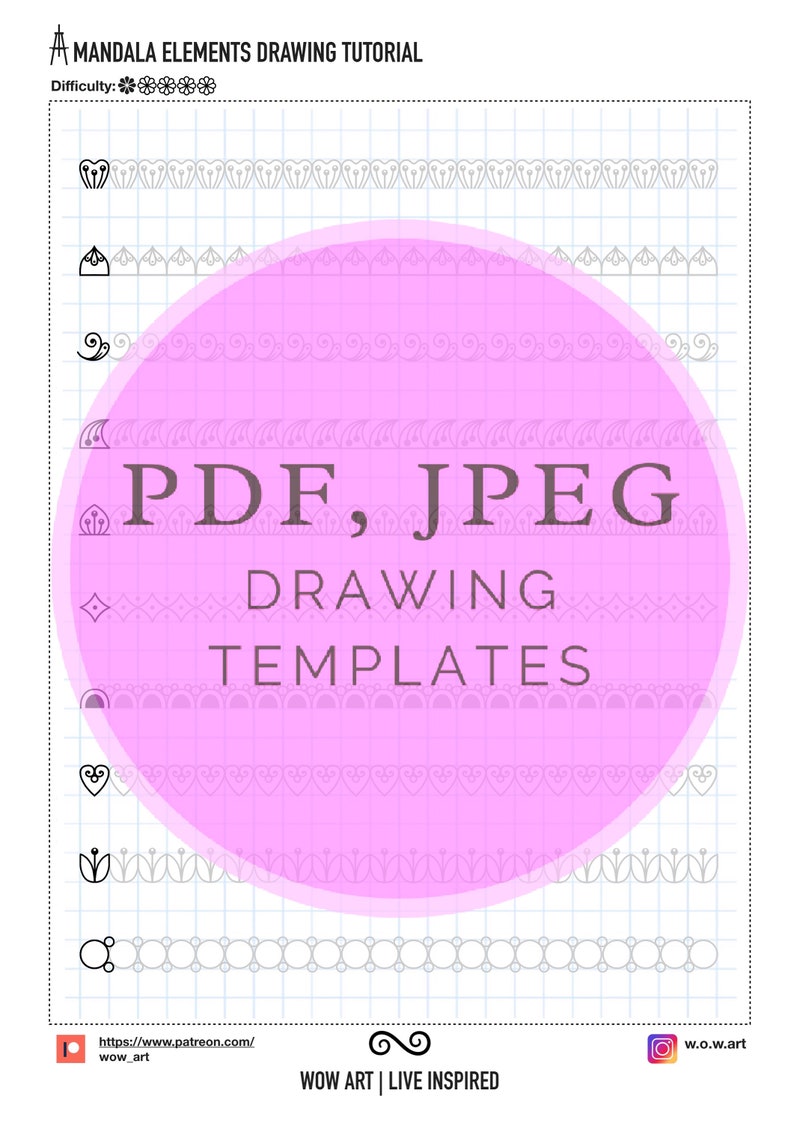 2. 1x1 Cell Patterns Training Sheets for Beginners!pdf,jpeg. Mandala ...