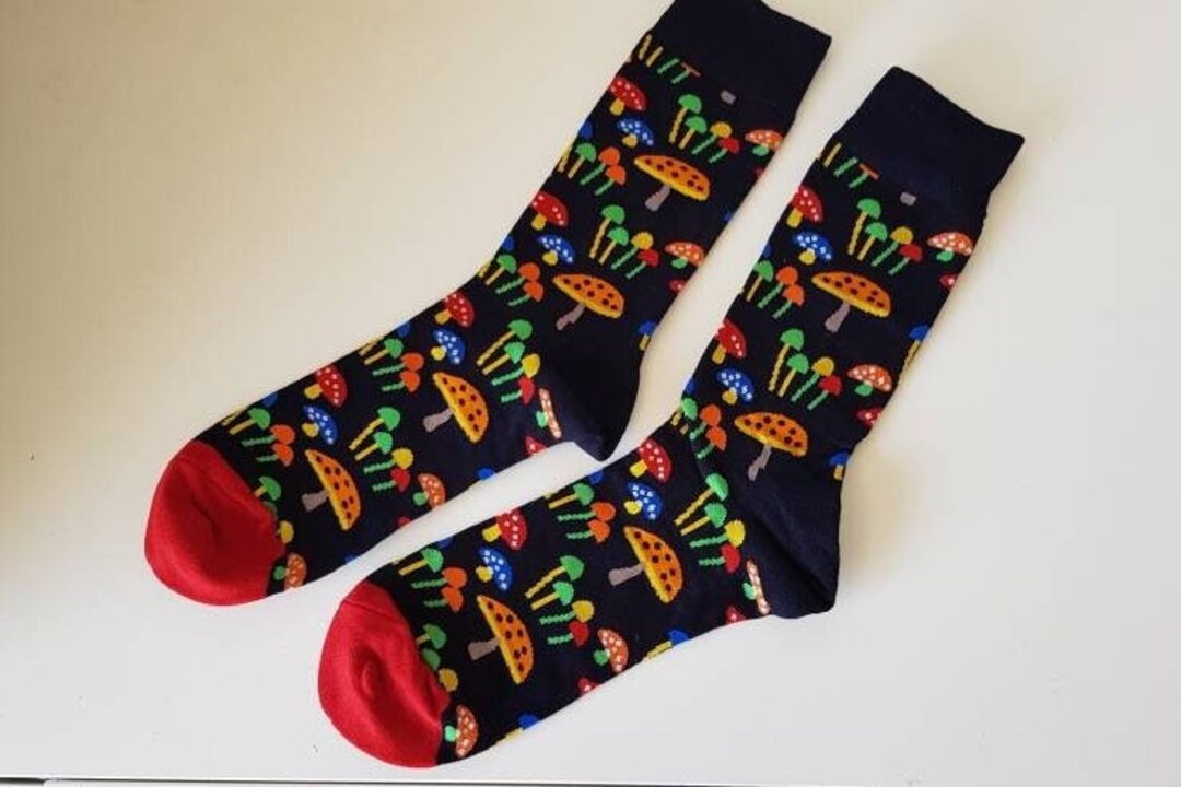 Mushroom Socks. Toadstools. Fungi. Shrooms. Soft Combed Cotton. Unisex ...