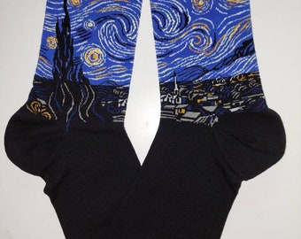 Starry Night Socks - Etsy