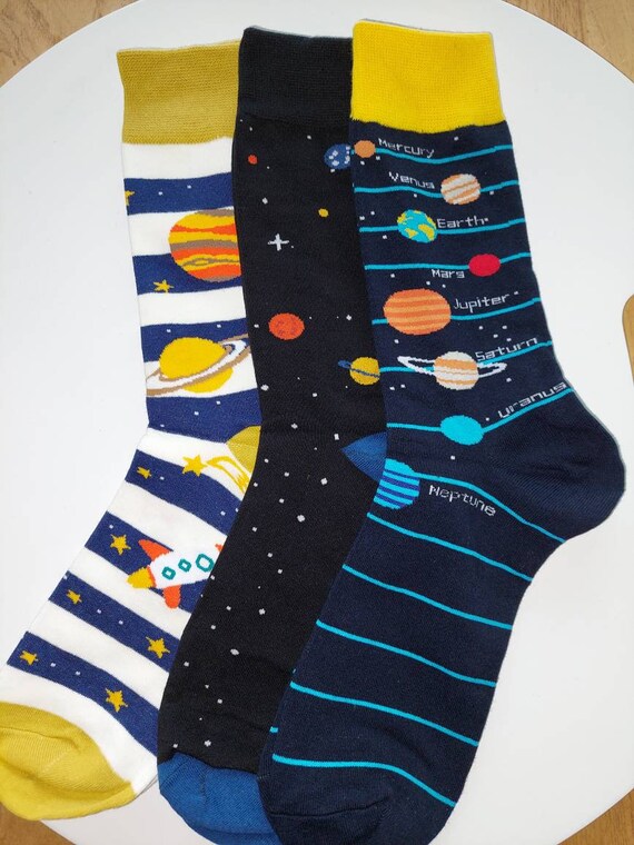 Three Pairs of Planets Socks. Solar System. Stars and Shooting | Etsy UK