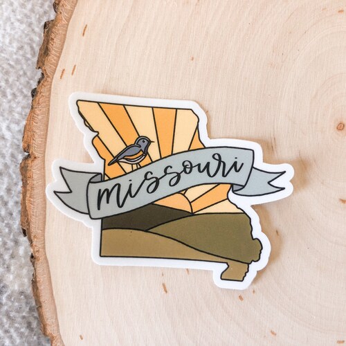 Missouri Sticker Missouri State Map Sticker Bumper Sticker - Etsy