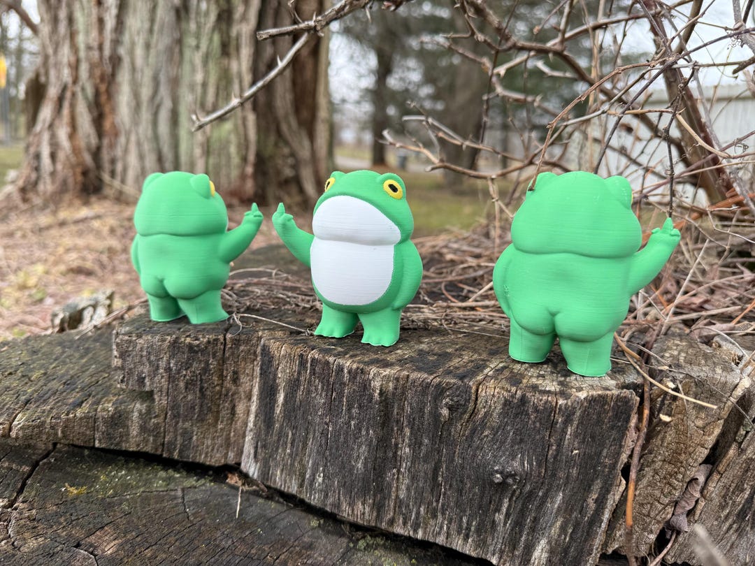 Frickin Frog FUX Figure – Funny 3D Printed Collectible | Rude Middle ...