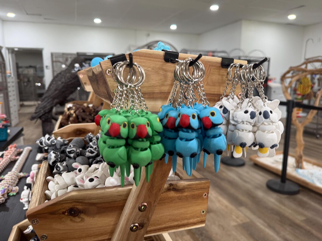 Articulated Bird Keychains - Etsy