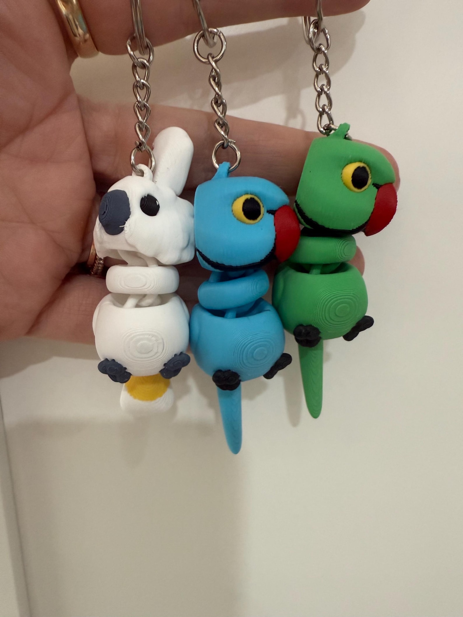 Articulated Bird Keychains - Etsy