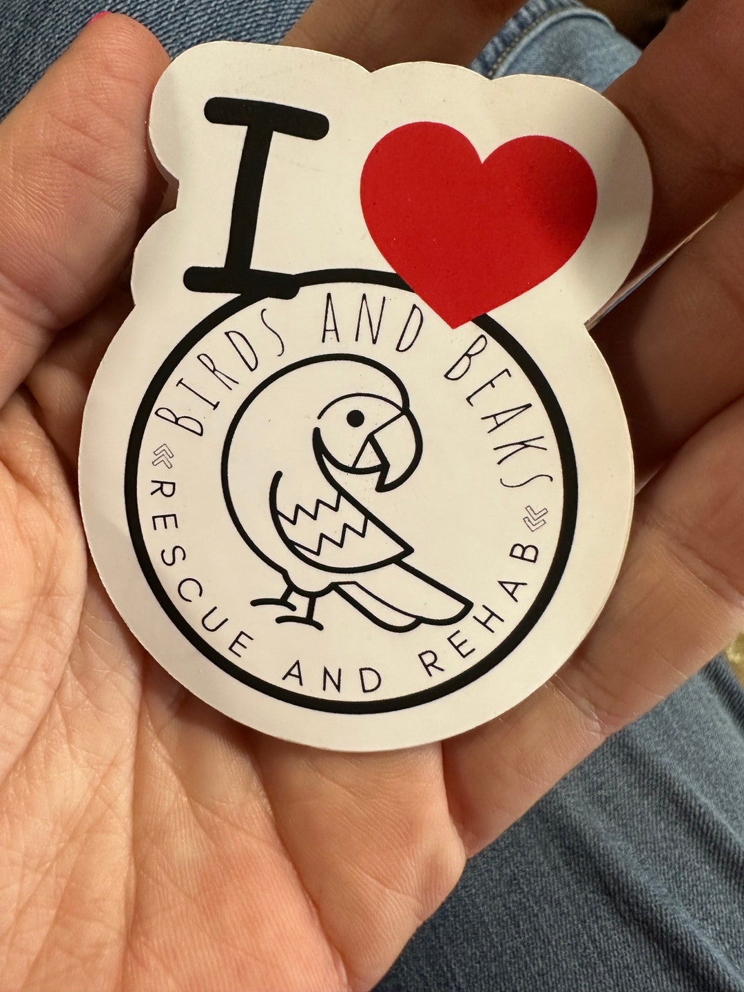 I Love Birds and Beaks Laptop Sticker, Bumper Sticker or Water Bottle ...