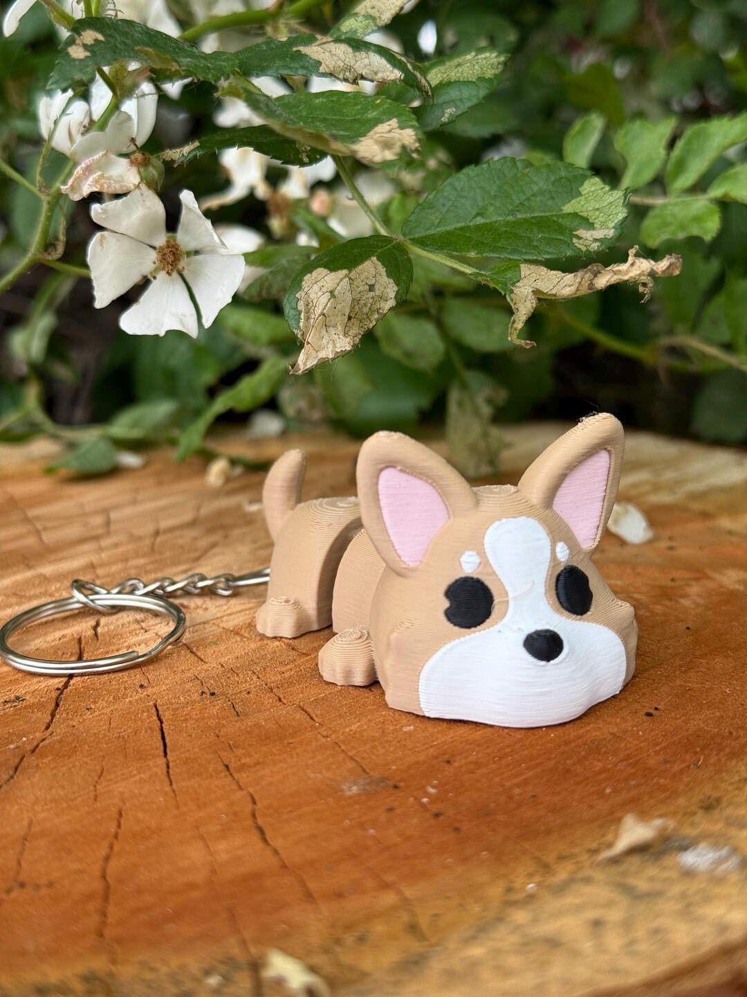 Articulated Corgi Keychain | 3D Printed Dog Fidget | Corgi Gift for Dog ...