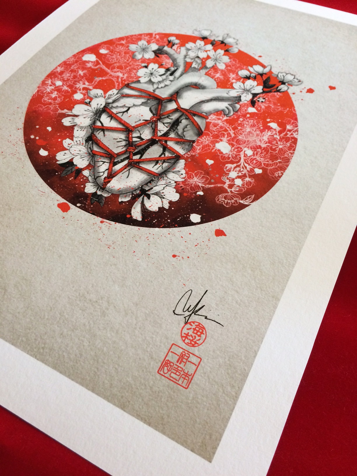 Shibari Heart Shibari Art Illustration Print - Etsy