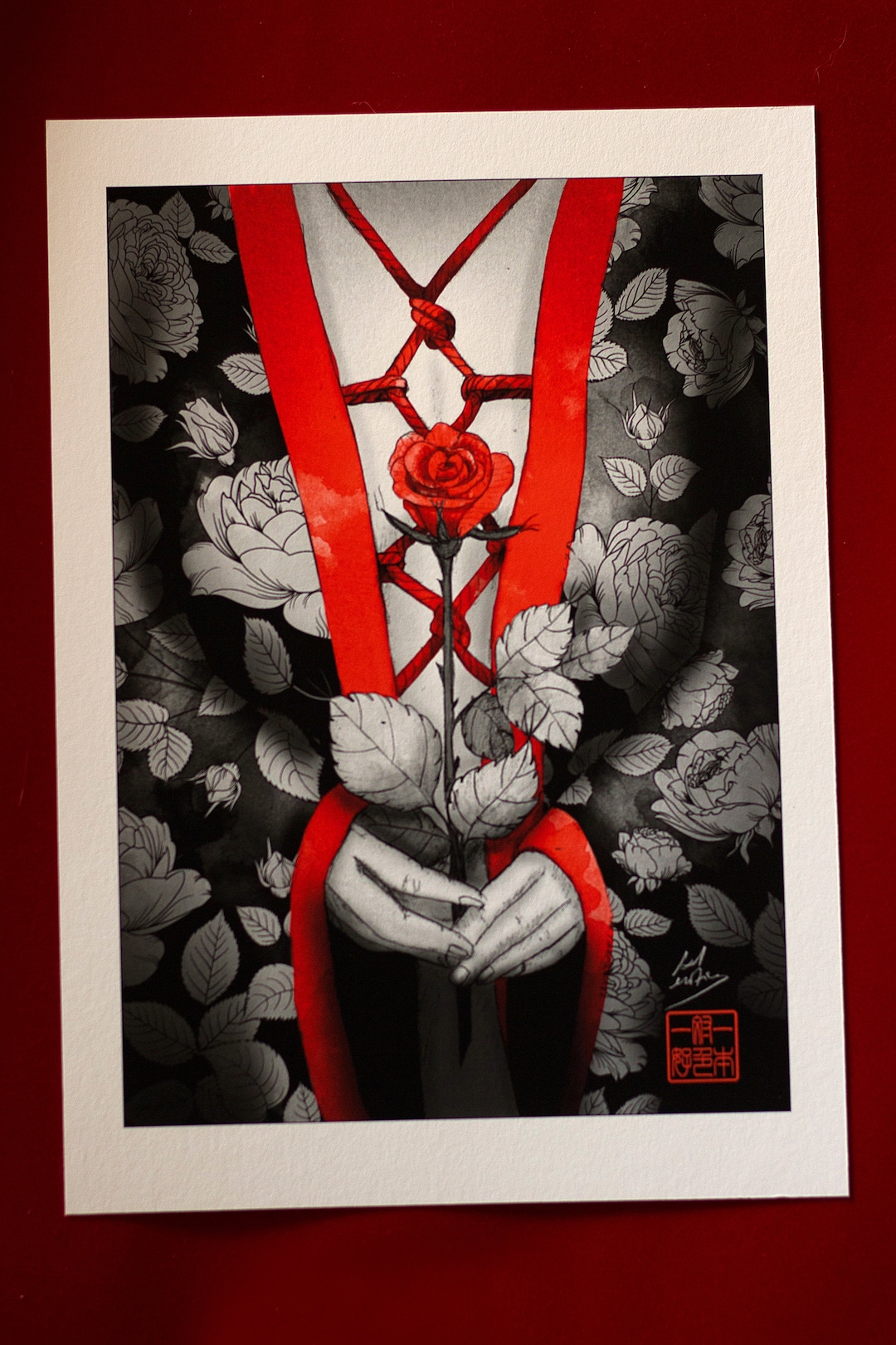 The Gift - Shibari Japanese Erotic Art - Fine Art Paper Print - Etsy