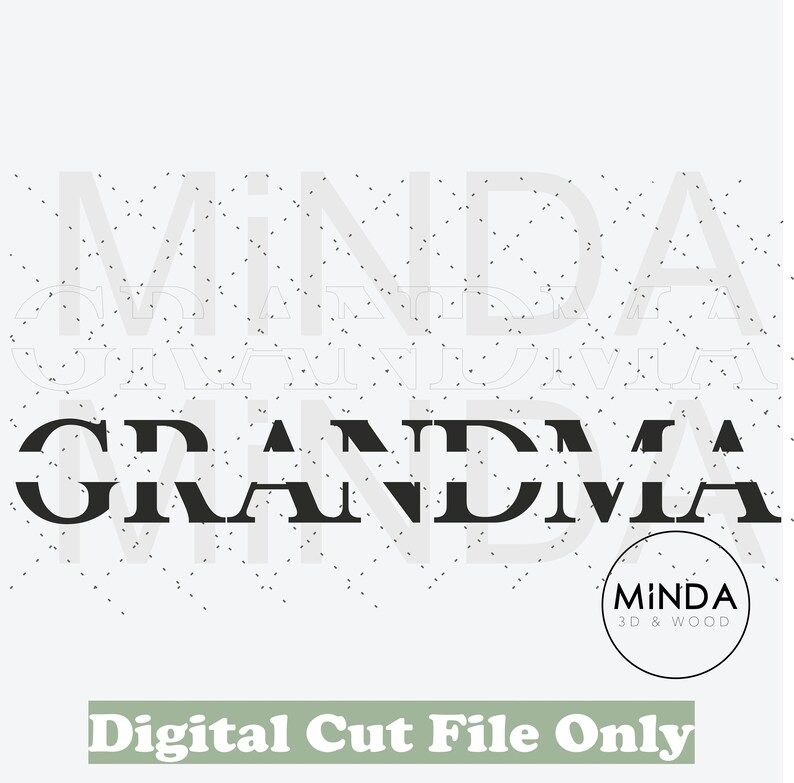 Grandma Svg Grandmother Svg Grandma Split Name Frame Svg Etsy