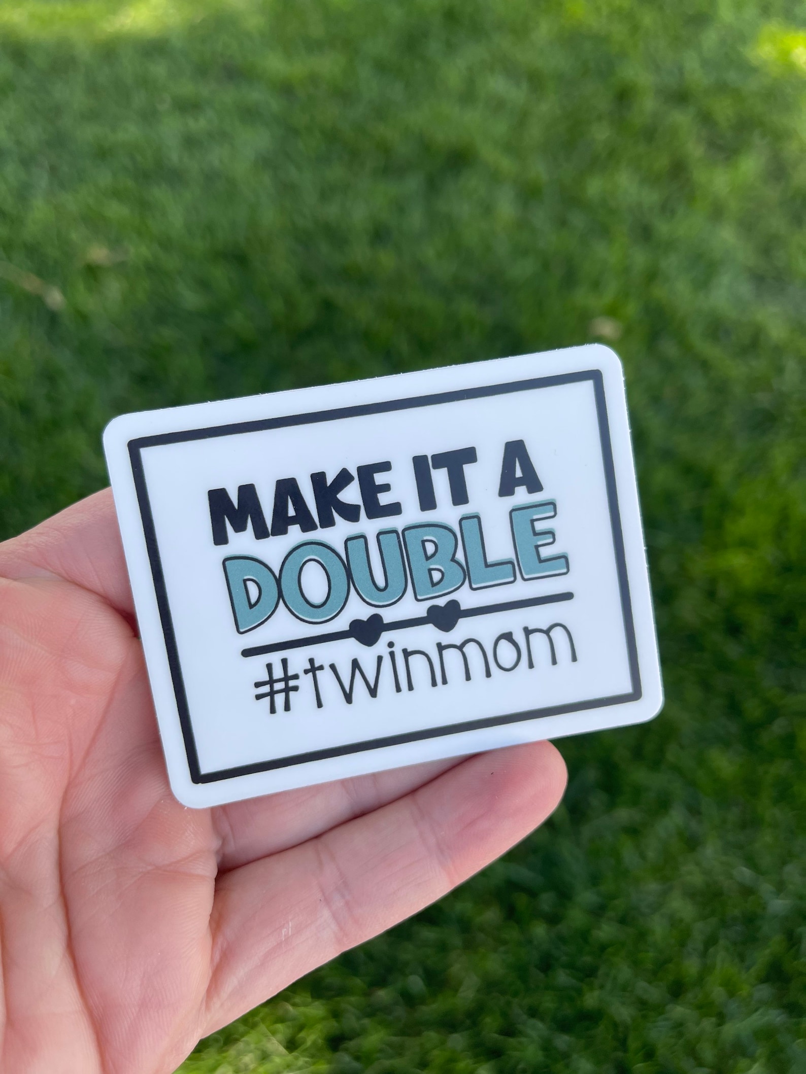 Twin Mom Double Trouble Sticker, Twin Sticker, Mom of Twins Sticker ...