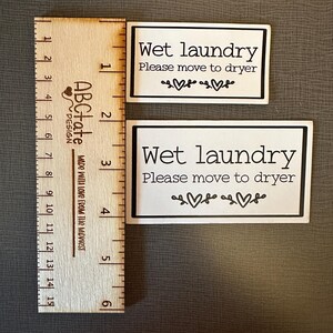 WET Laundry Magnet,laundry Sign,washing Machine Sign,move to Dryer Sign ...