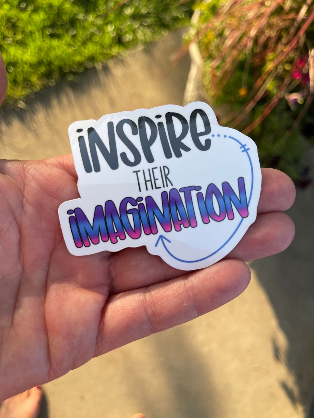 Inspire Imagination Sticker: Hand-drawn Water-resistant Decal - Etsy