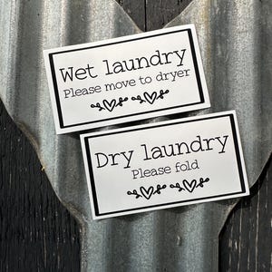 WET Laundry Magnet,laundry Sign,washing Machine Sign,move to Dryer Sign ...