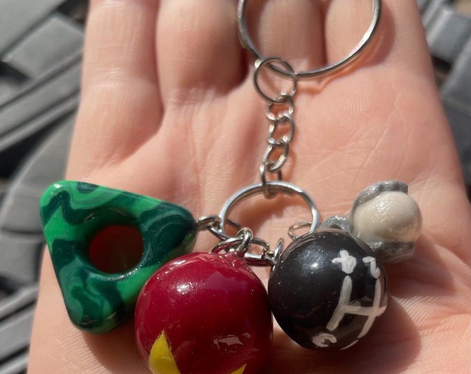 Coraline Ghost Eyes and Seeing Stone Polymer Clay Keychain - Etsy