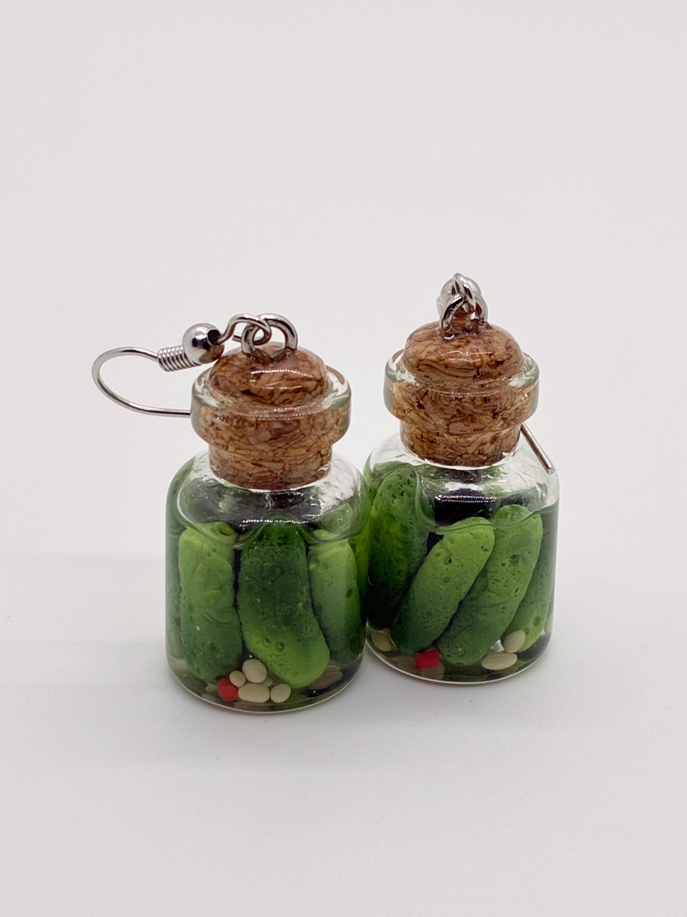 Pickle Jar Liquid Shaker Polymer Clay Earrings - Etsy