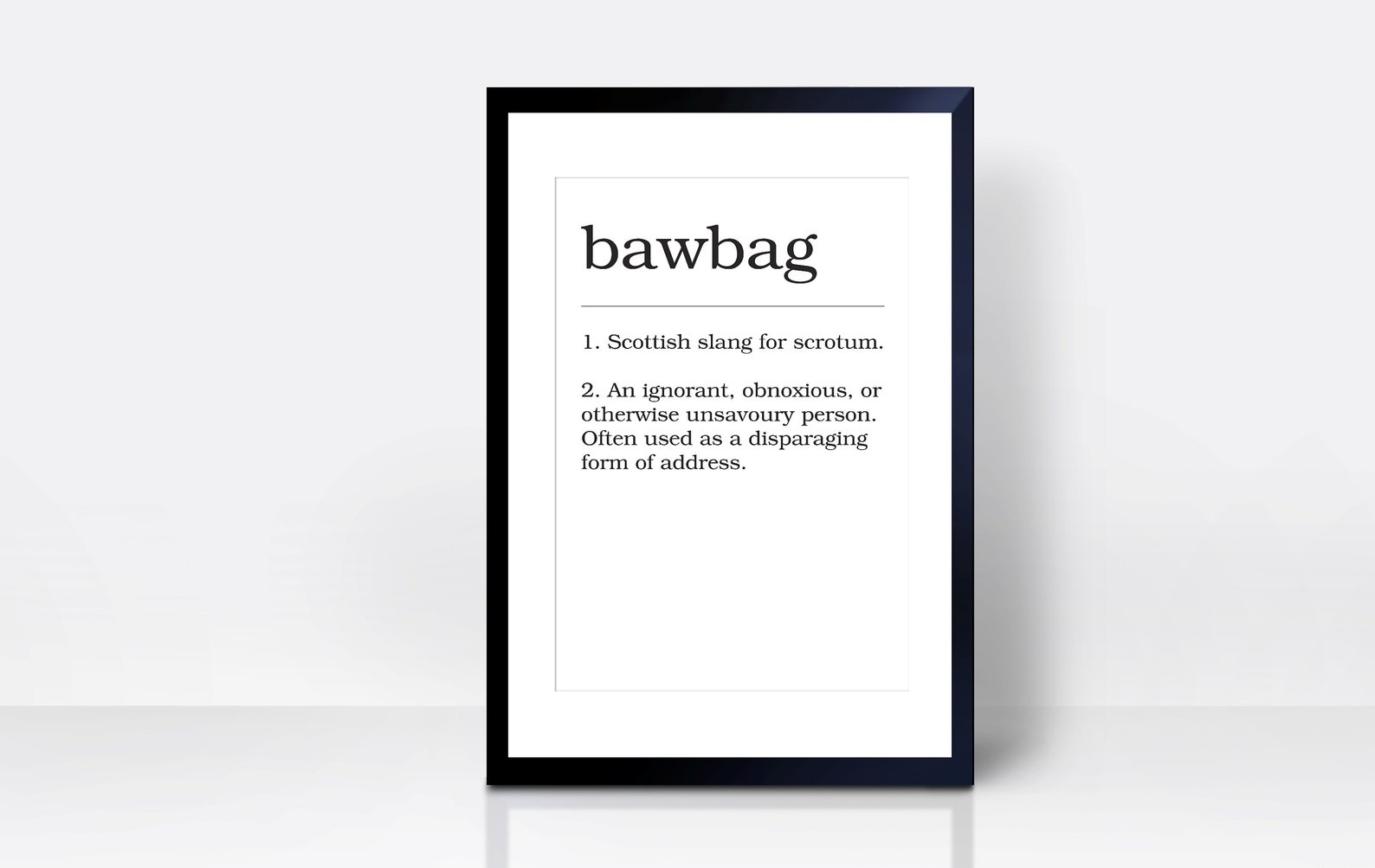 Bawbag Definition THICK CARDSTOCK Wall Art Print | | Gift | Home Decor ...