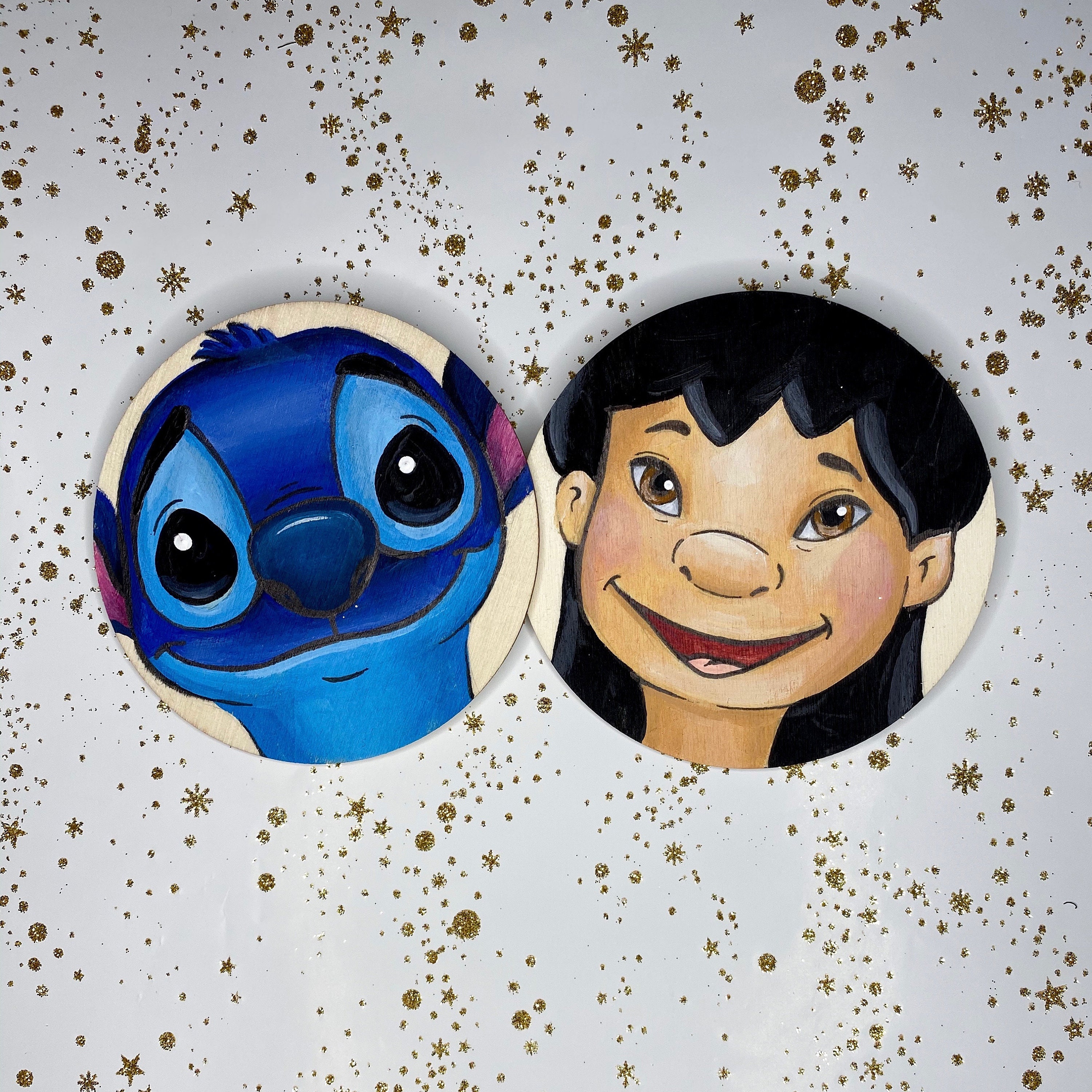 Lilo y Stitch pintado a mano orejas de ratón - Etsy España