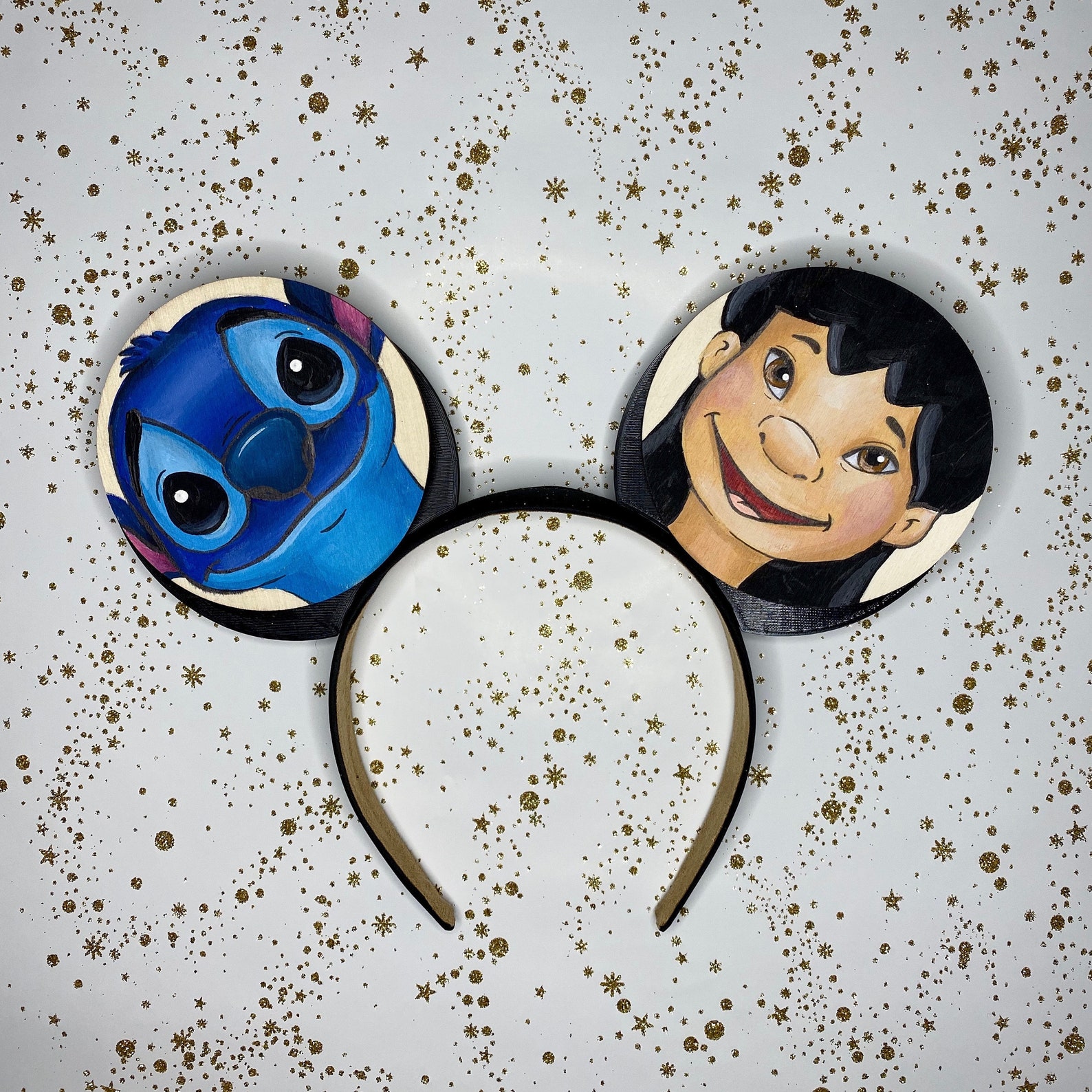 Lilo y Stitch pintado a mano orejas de ratón - Etsy España