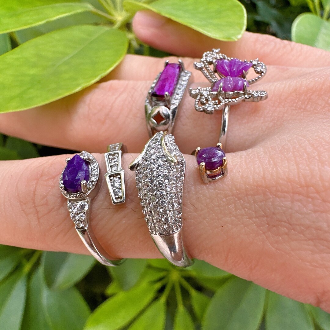 Snake Shaped Sugilite Ring,sugilite Ring,birthstone Ring,sugilite,gift ...